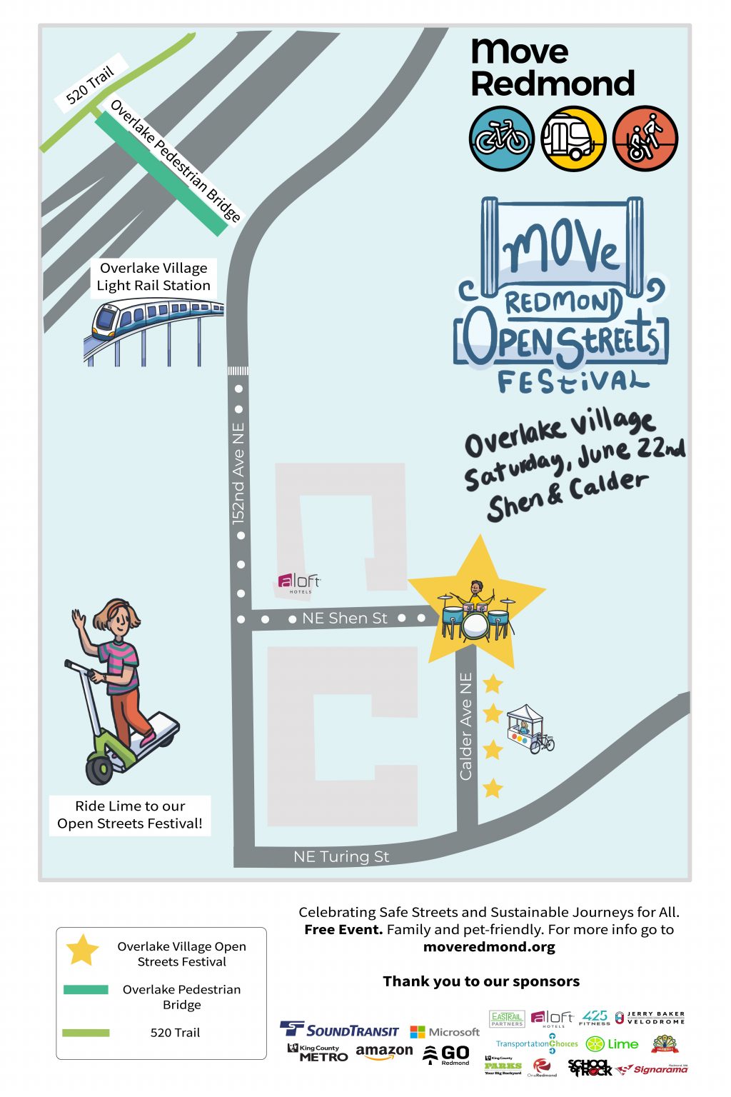 Ride Transit or Bike to Overlake Village Open Streets Festival - Move Redmond